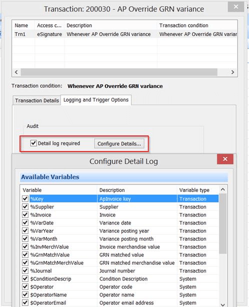 Ap Override Grn Variance In Syspro 6 1 Sp1 Port 40
